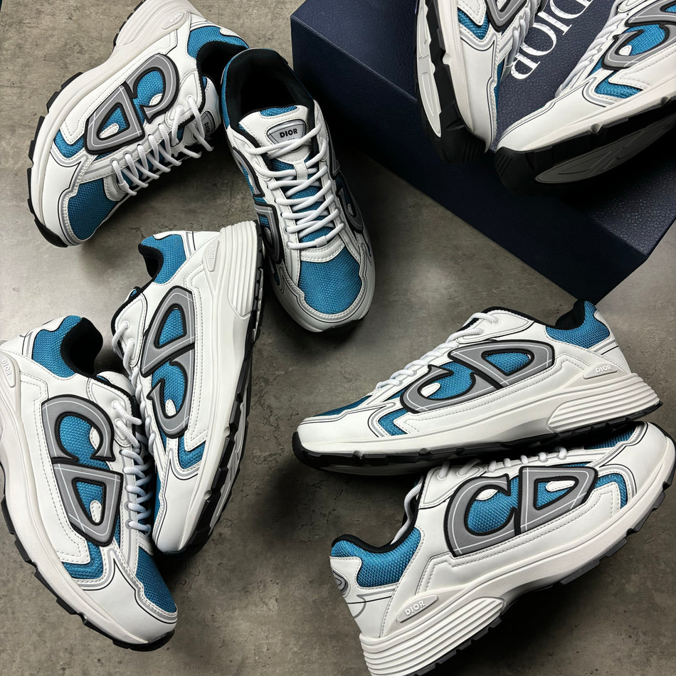 DIOR B30 TRAINERS - BLUE / WHITE – Unlock Luxury UK